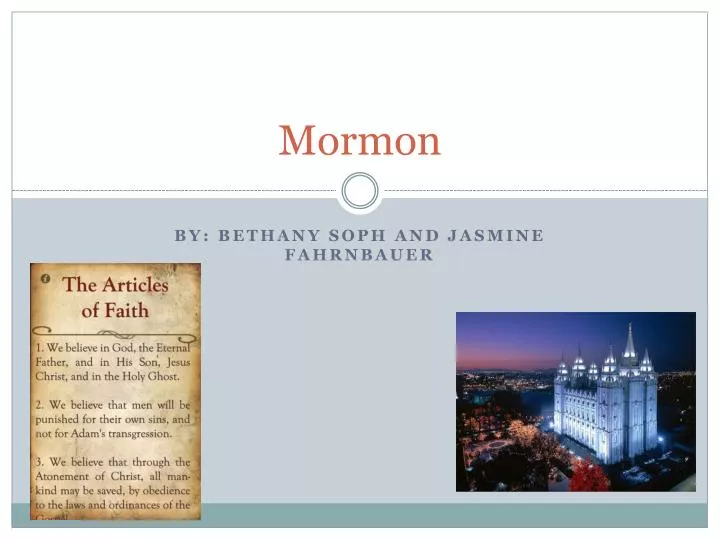 PPT - Mormon PowerPoint Presentation, free download - ID:1875853