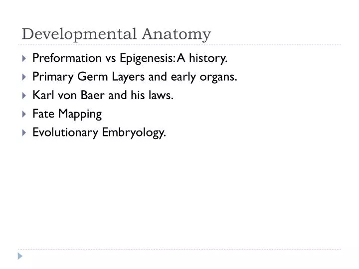PPT - Developmental Anatomy PowerPoint Presentation, free download - ID ...