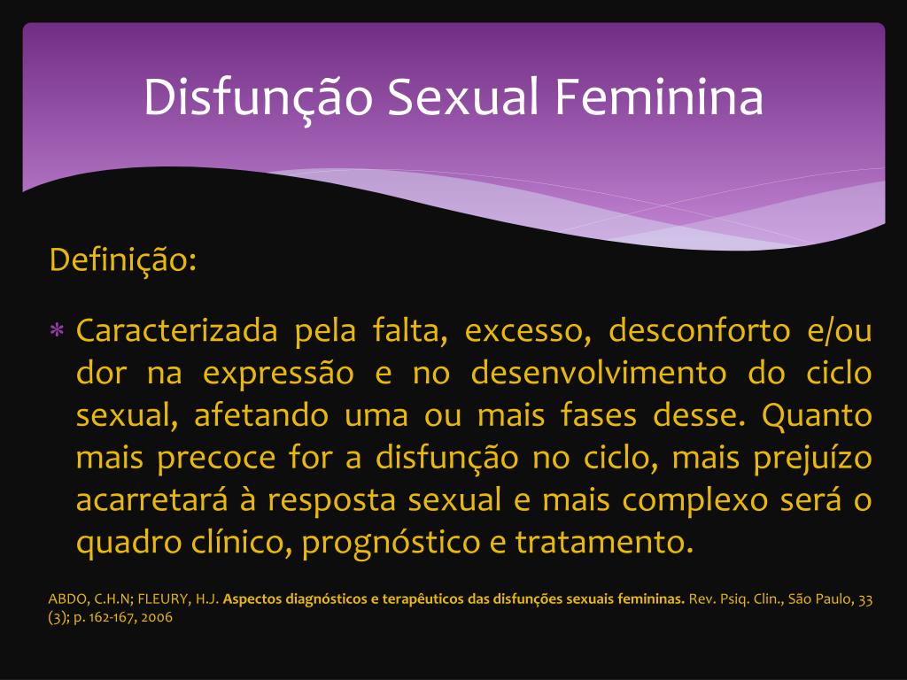 Ppt DisfunÇÃo Sexual Feminina Associada Ao Uso De Antidepressivos