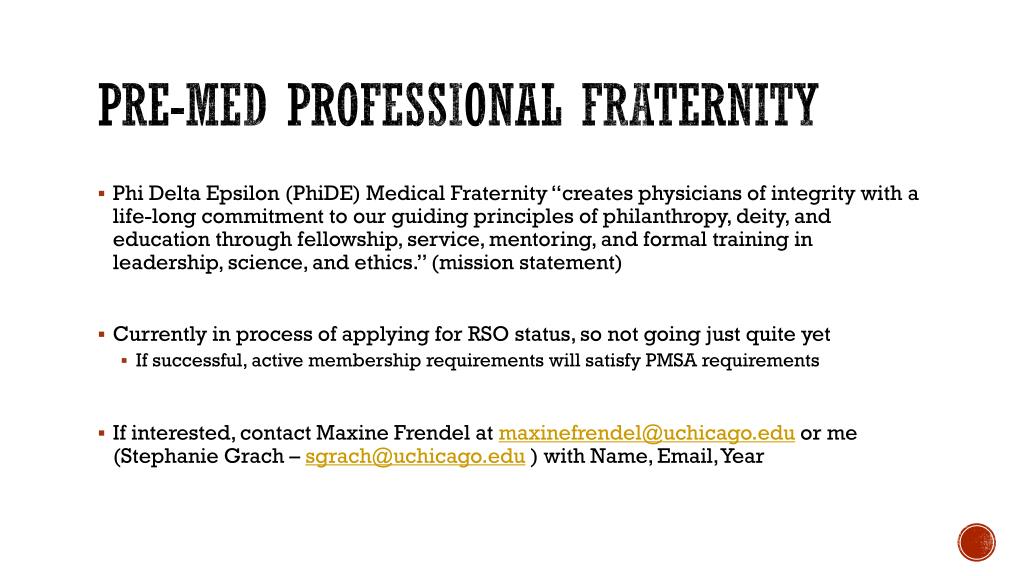 PPT - Uchicago Pre-Medical Students Association PowerPoint Presentation ...