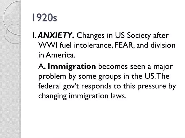 PPT - 1920s PowerPoint Presentation, free download - ID:1876097