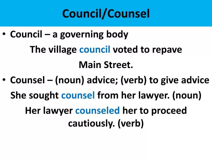 PPT - Council/Counsel PowerPoint Presentation, free download - ID:1876224