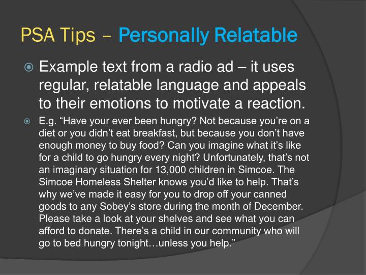 PPT - PUBLIC SERVICE ANNOUNCEMENTS PowerPoint Presentation - ID:1877590