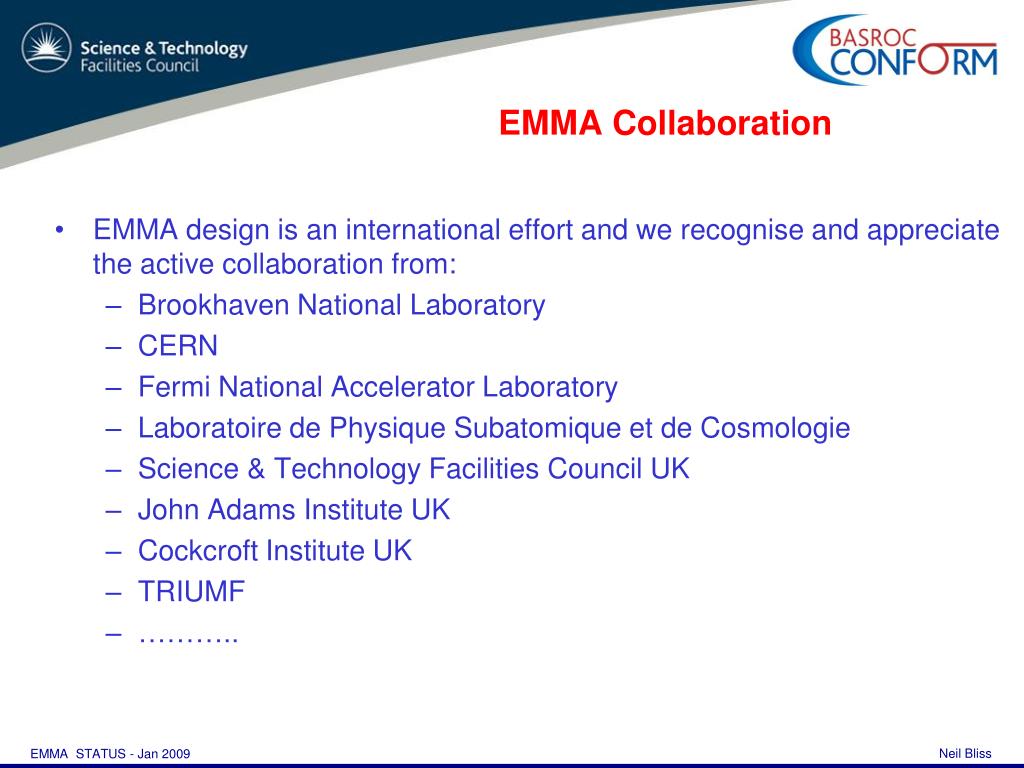 PPT - EMMA STATUS Neil Bliss, STFC Technology, Daresbury Laboratory 6 ...