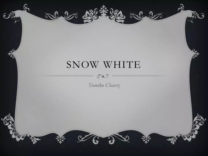 PPT - SNOW WHITE PowerPoint Presentation, free download - ID:1877819