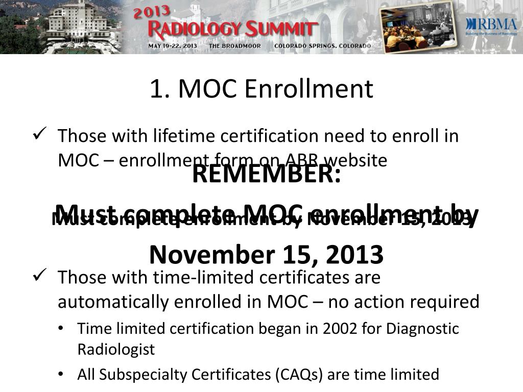 PPT - American Board of Radiology Maintenance of Certification (MOC ...