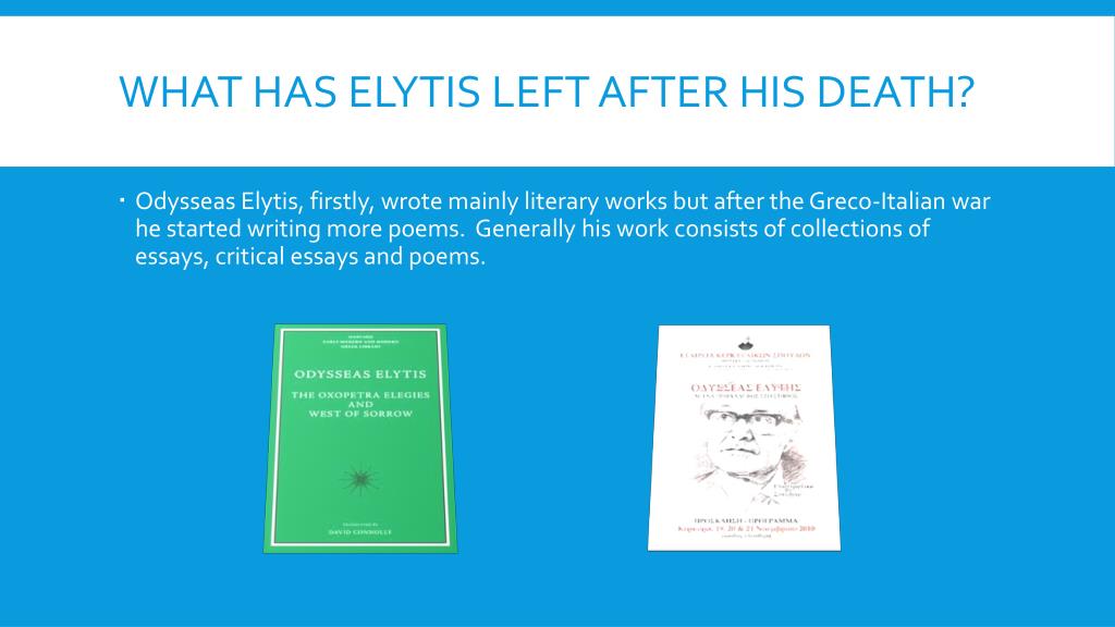 PPT - Odysseas Elytis The Greek Poet of Light PowerPoint Presentation ...