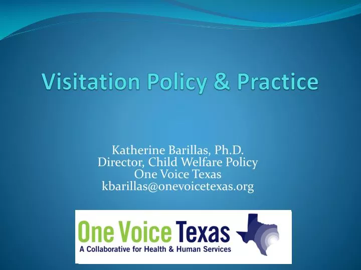 PPT - Visitation Policy & Practice PowerPoint Presentation, free ...