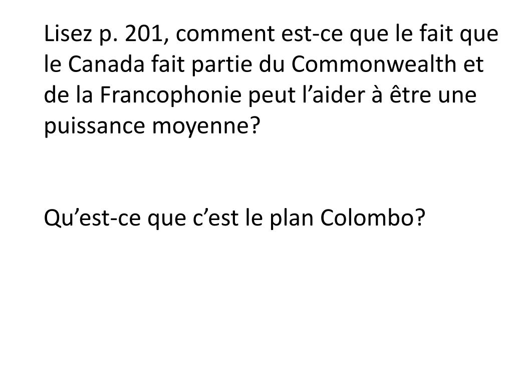 PPT - Les moments clés de la Guerre froide pour le Canada durant les ...