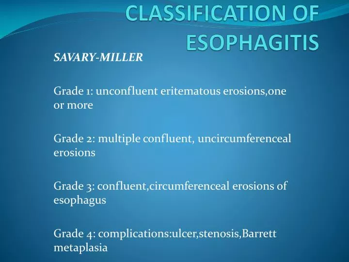 PPT - CLASSIFICATION OF ESOPHAGITIS PowerPoint Presentation, free ...