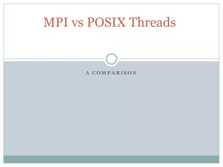 PPT - MPI vs POSIX Threads PowerPoint Presentation, free download - ID ...