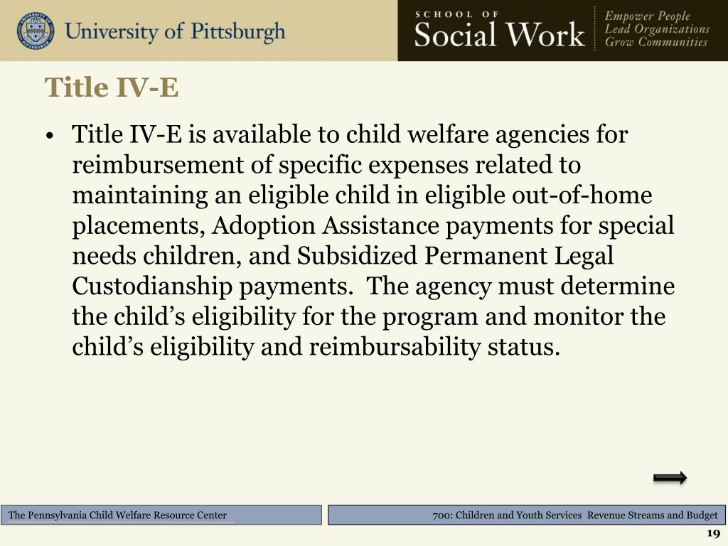PPT - Children and Youth Services Revenue Streams and Budget ...