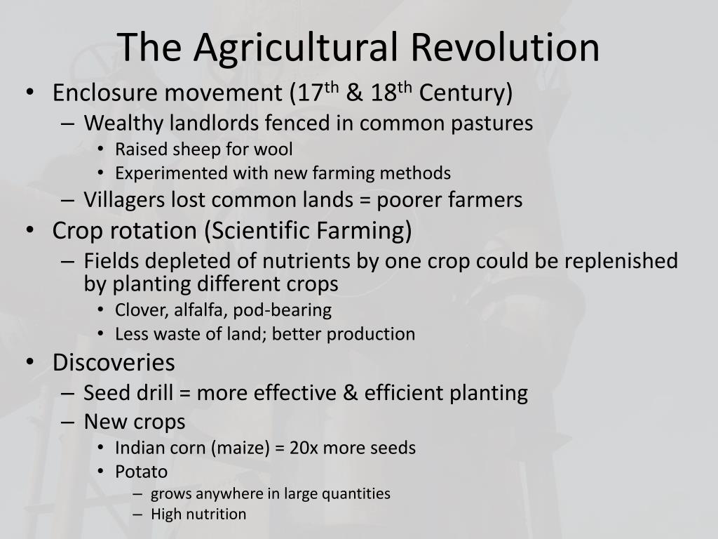 PPT - The Agricultural and Industrial Revolution: Transforming Society ...