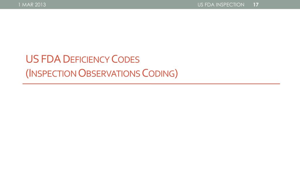 PPT - US FDA Foreign Inspection s; Clinical Investigators PowerPoint ...