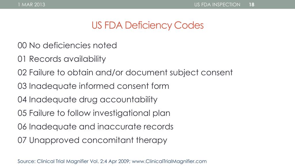 PPT - US FDA Foreign Inspection s; Clinical Investigators PowerPoint ...
