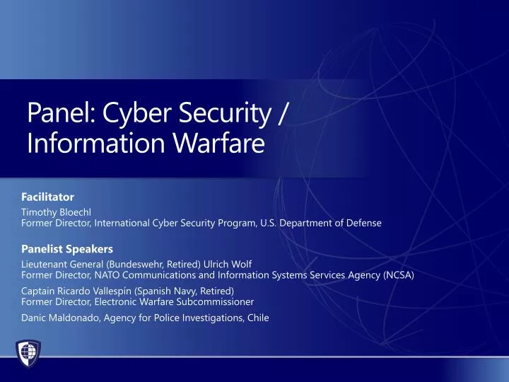 PPT - Panel: Cyber Security / Information Warfare PowerPoint ...