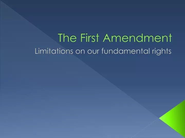 PPT - The First Amendment PowerPoint Presentation, free download - ID ...