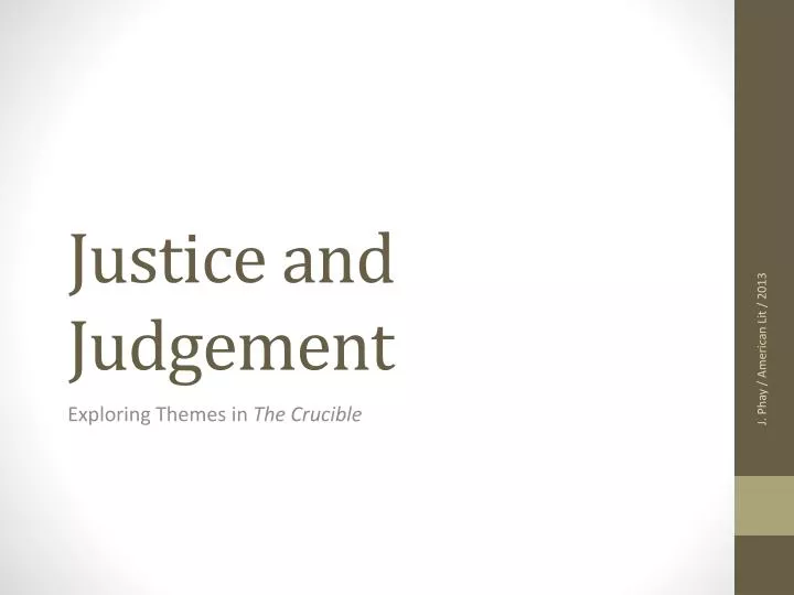 PPT - Justice and Judgement PowerPoint Presentation, free download - ID ...