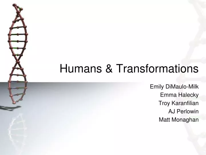 PPT - Humans & Transformations PowerPoint Presentation, free download ...
