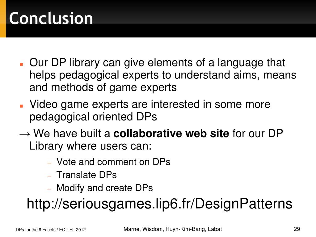 PPT - The Six Facets of Serious Game Design: A Methodology Enhanced by ... PPT - The Six Facets of Serious Game Design: A Methodology Enhanced by ...