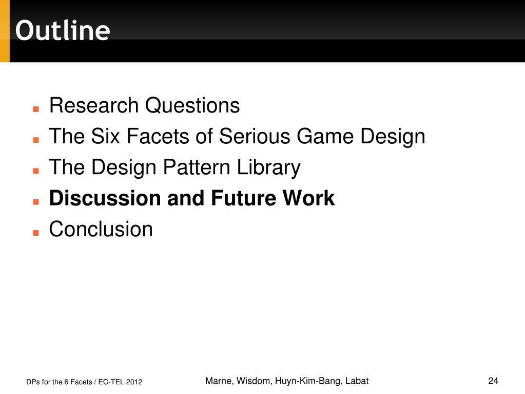 PPT - The Six Facets of Serious Game Design: A Methodology Enhanced by ... PPT - The Six Facets of Serious Game Design: A Methodology Enhanced by ...