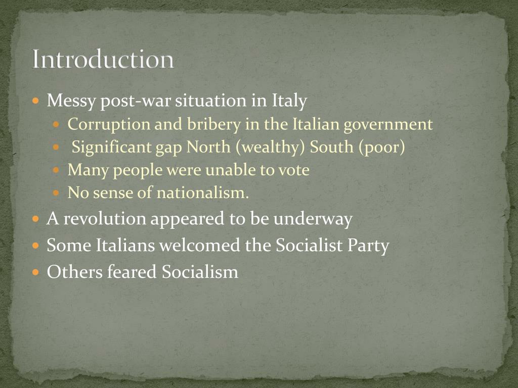 PPT - Rise & Fear of Socialism in Italy PowerPoint Presentation - ID ...