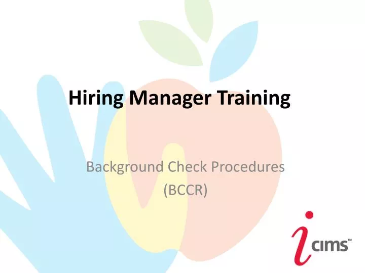 PPT - Hiring Manager Training PowerPoint Presentation, free download ...