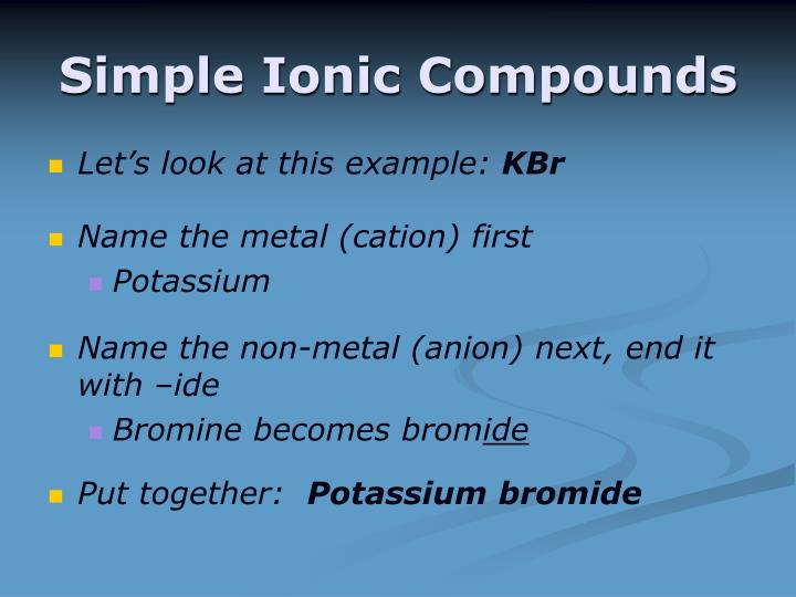 PPT - Naming Ionic Compounds PowerPoint Presentation - ID:1881634