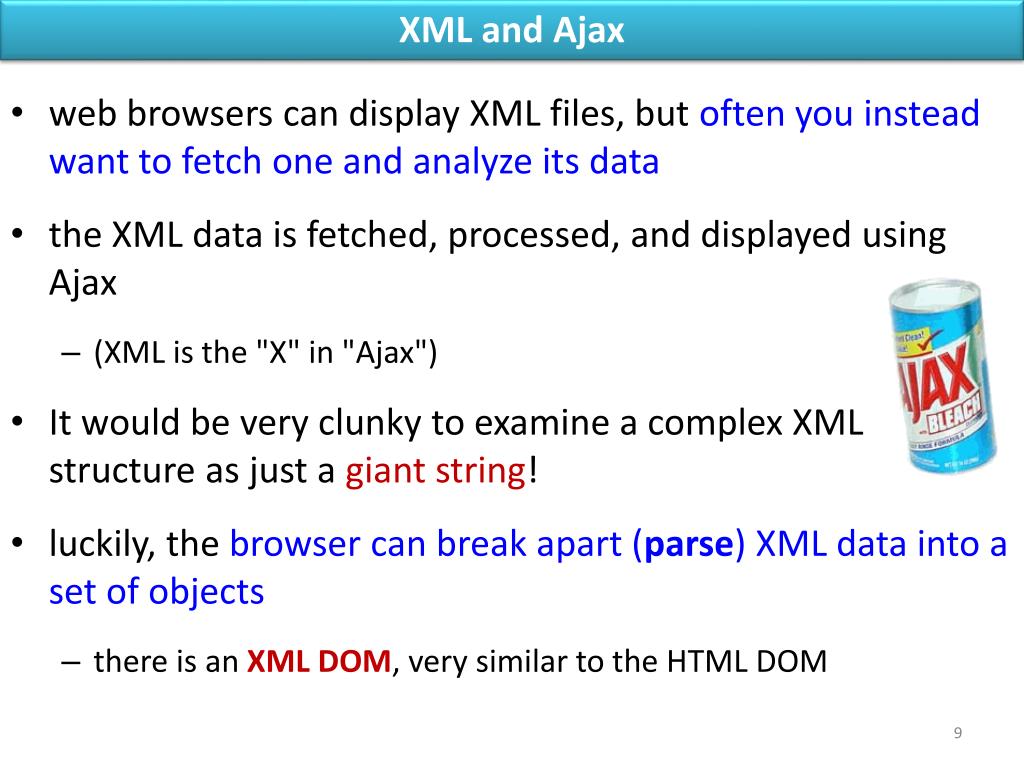 Ppt Extensible Markup Language Xml And Javascript Object Notation Json In Ajax Powerpoint