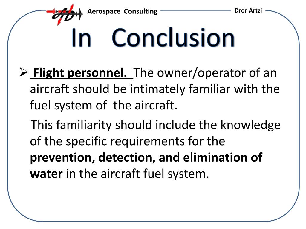 PPT - Water contamination of Aviation Fuel PowerPoint Presentation ...