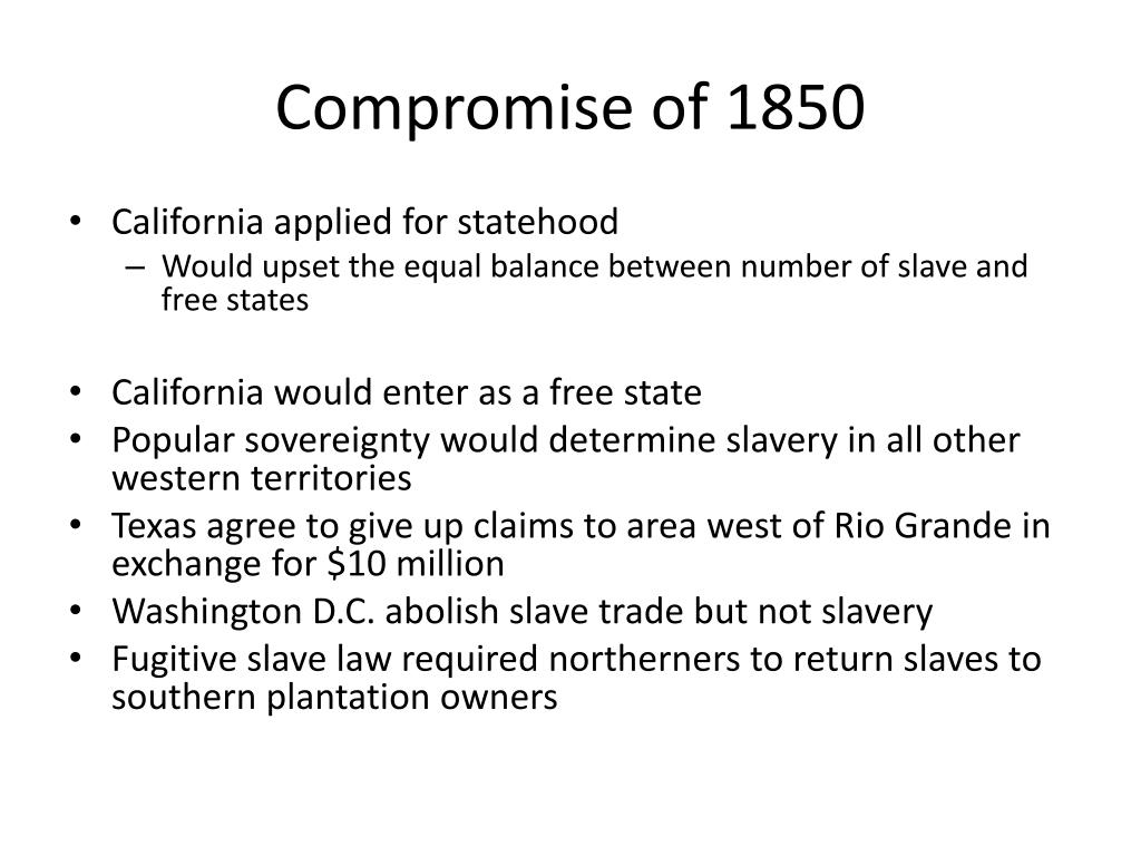 PPT - Slavery and the Road to Civil War PowerPoint Presentation, free ...
