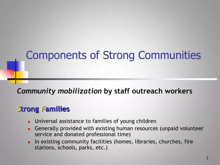 PPT - Components of Strong Communities PowerPoint Presentation, free ...