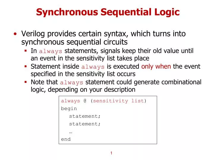 PPT - Synchronous Sequential Logic PowerPoint Presentation, free ...