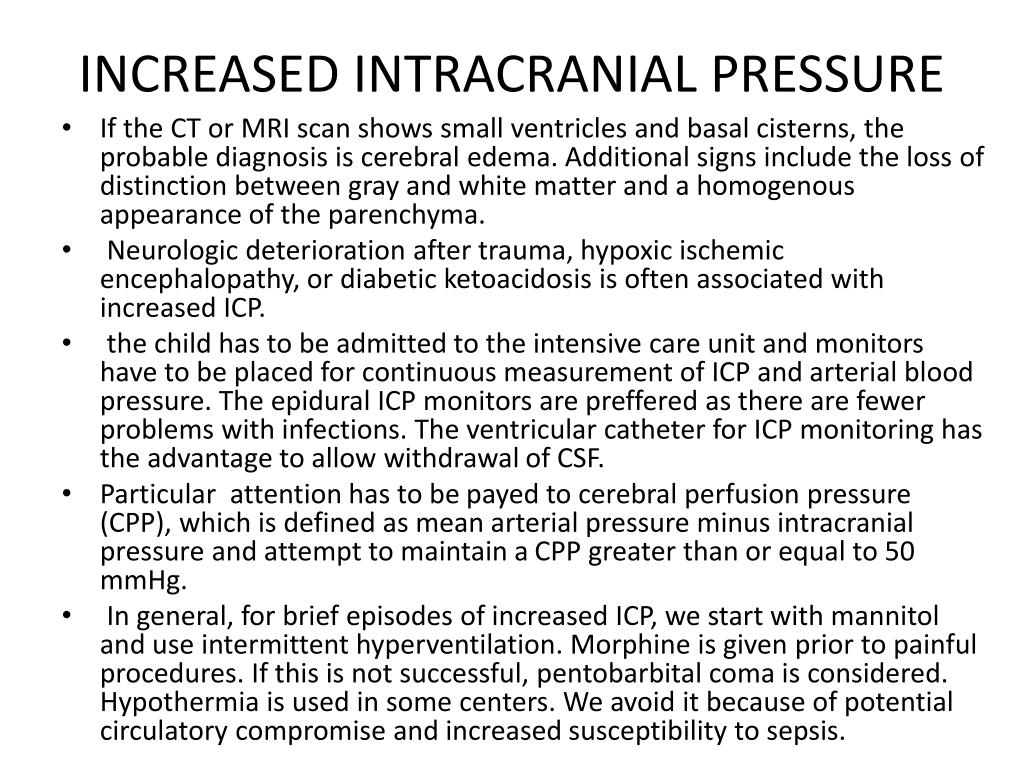 PPT - PEDIATRIC NEUROLOGY LECTURES: INCREASED INTRACRANIAL PRESSURE ...