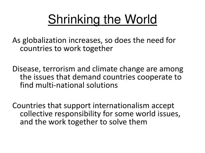 PPT - Shrinking the World PowerPoint Presentation, free download - ID ...