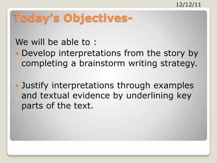PPT - Today’s Objectives- PowerPoint Presentation, free download - ID ...