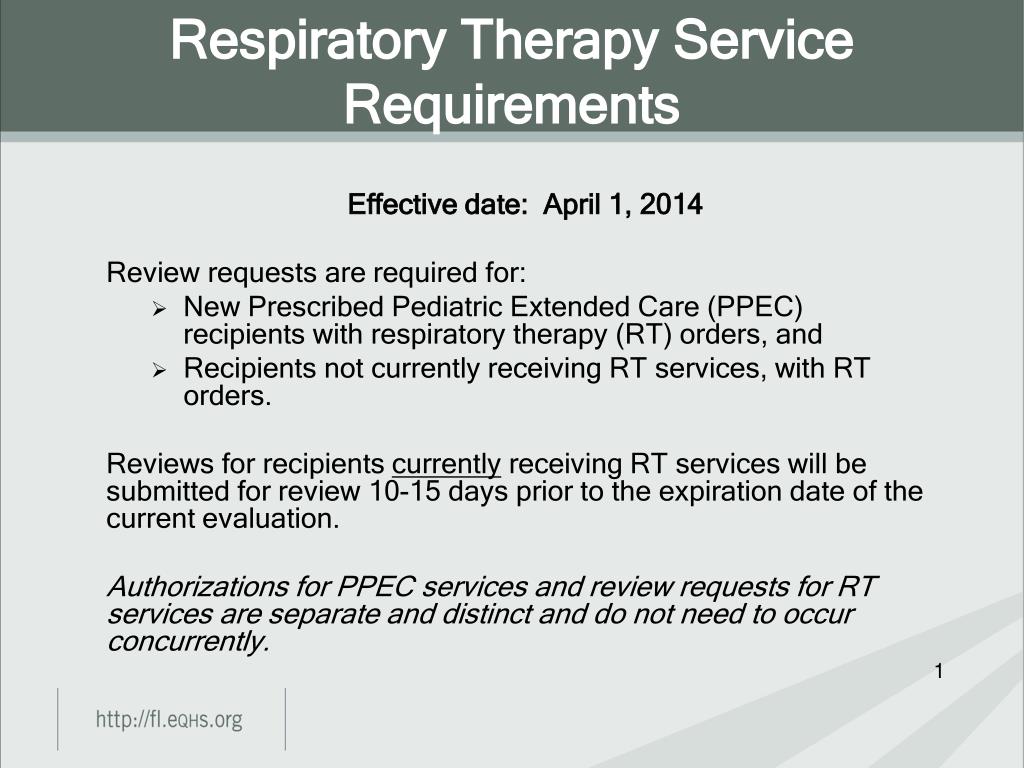 PPT - RESPIRATORY THERAPY REVIEW for Recipients in PPEC Centers March ...