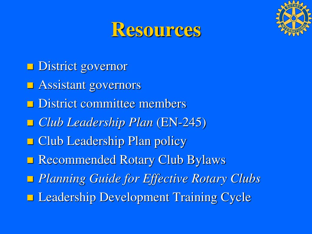 PPT - Implementing Rotary Club Leadership Plan for Strengthened Clubs ...