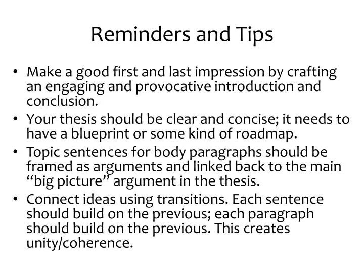 PPT - Reminders and Tips PowerPoint Presentation, free download - ID ...