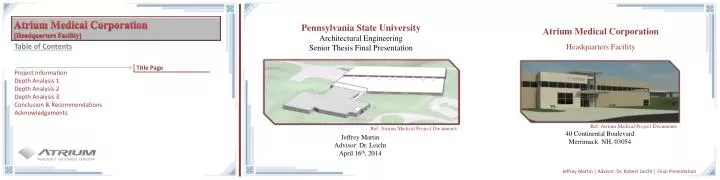 PPT - Atrium Medical Corporation [Headquarters Facility] PowerPoint ...