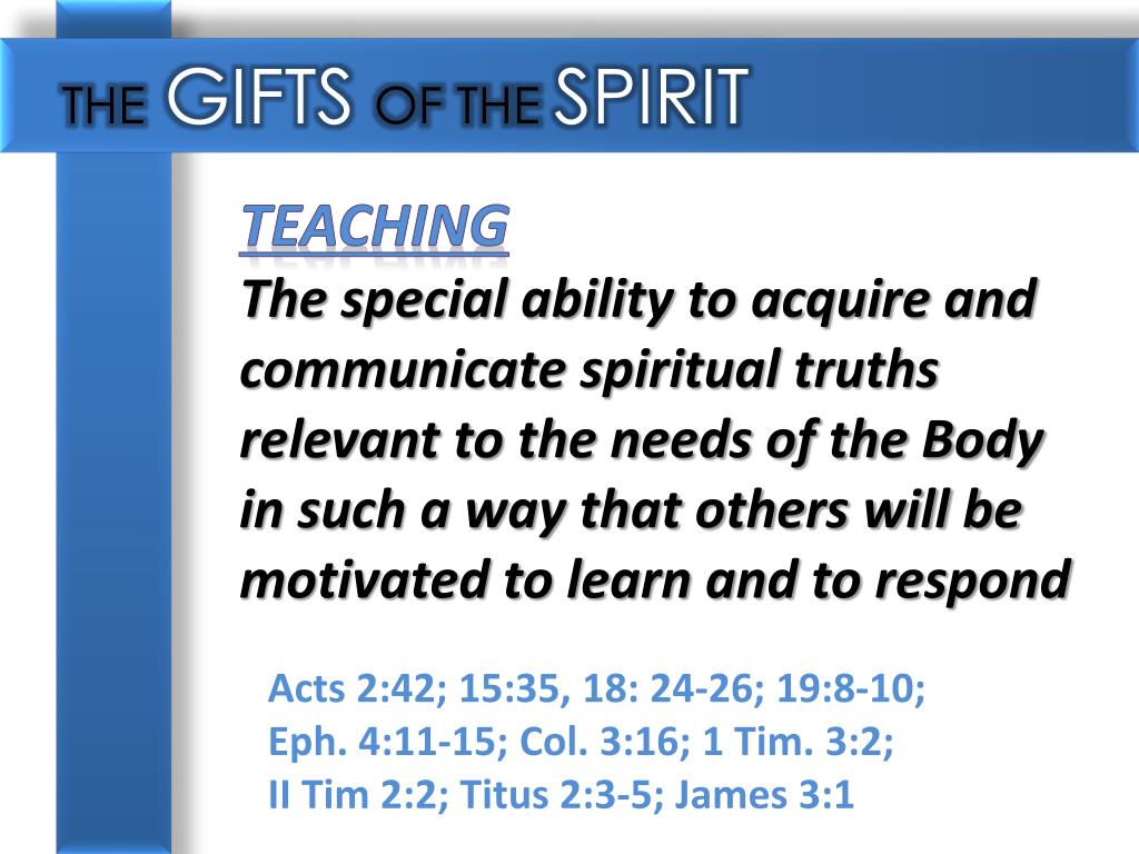 PPT - THE GIFTS OF THE SPIRIT PowerPoint Presentation, free download ...