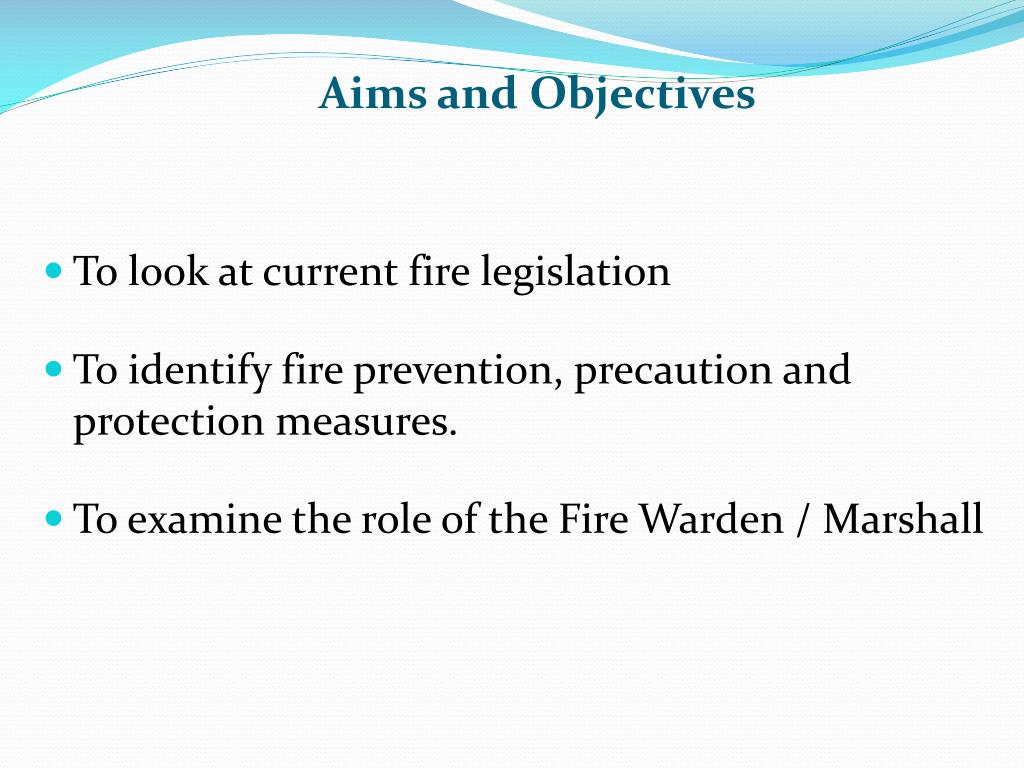 PPT - The role of the Fire Marshall / Fire Warden PowerPoint ...