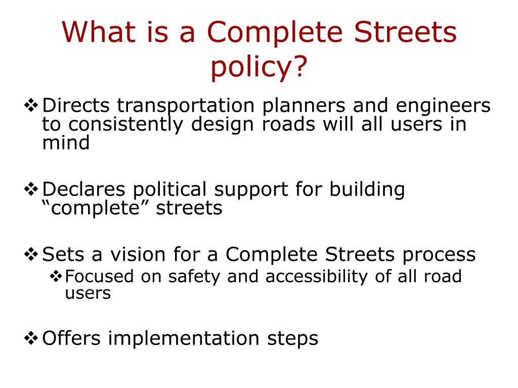 PPT - Complete Streets for Planners MN APA Conference September 28 ...
