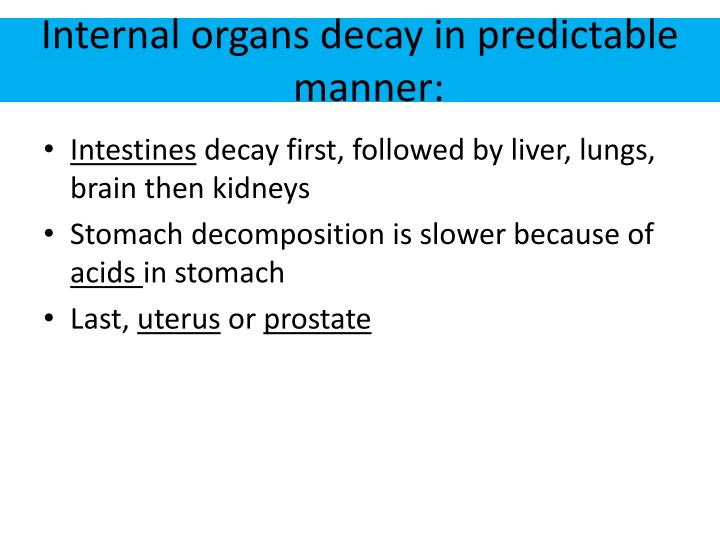 PPT - Time of Death, Decomposition, & Forensic Entomology PowerPoint ...
