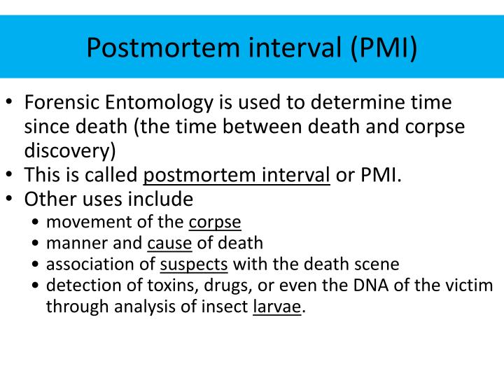 PPT - Time of Death, Decomposition, & Forensic Entomology PowerPoint ...