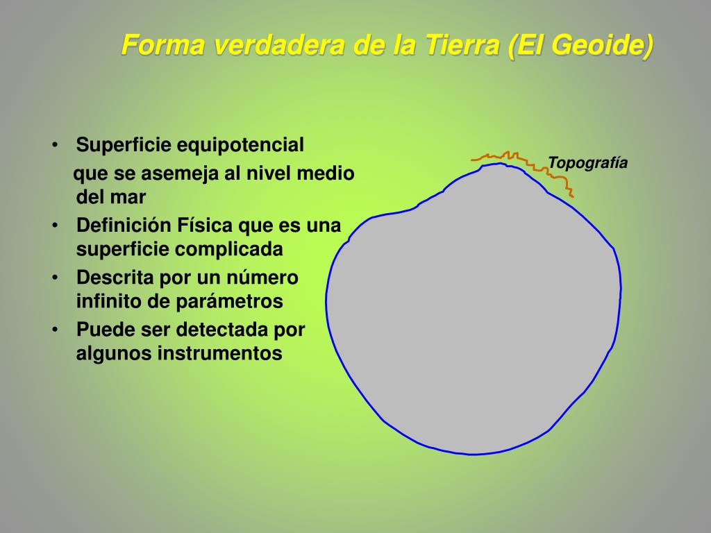 PPT - Forma Verdadera de la Tierra (Geoide) El Elipsoide Sistema ...