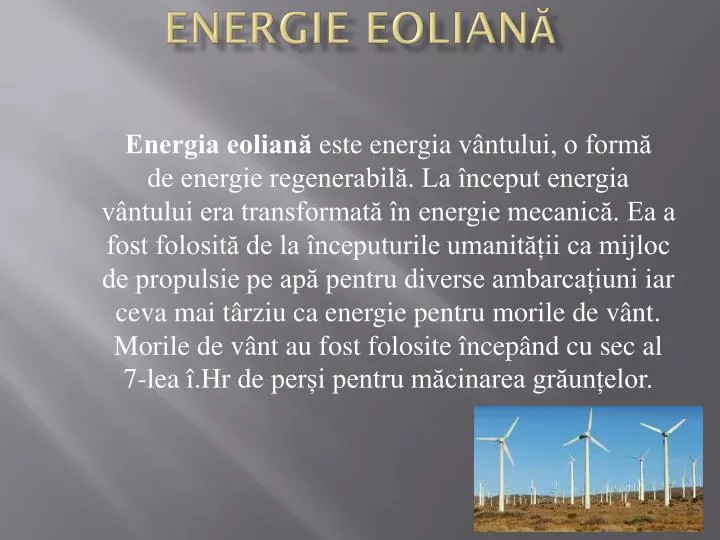 PPT - Energie eoliană PowerPoint Presentation, free download - ID:1886896