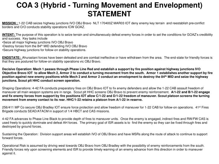 PPT - COA Analysis PowerPoint Presentation - ID:1887080