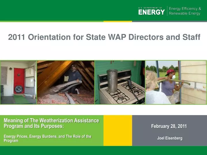 PPT - Meaning of The Weatherization Assistance Program and Its Purposes ...