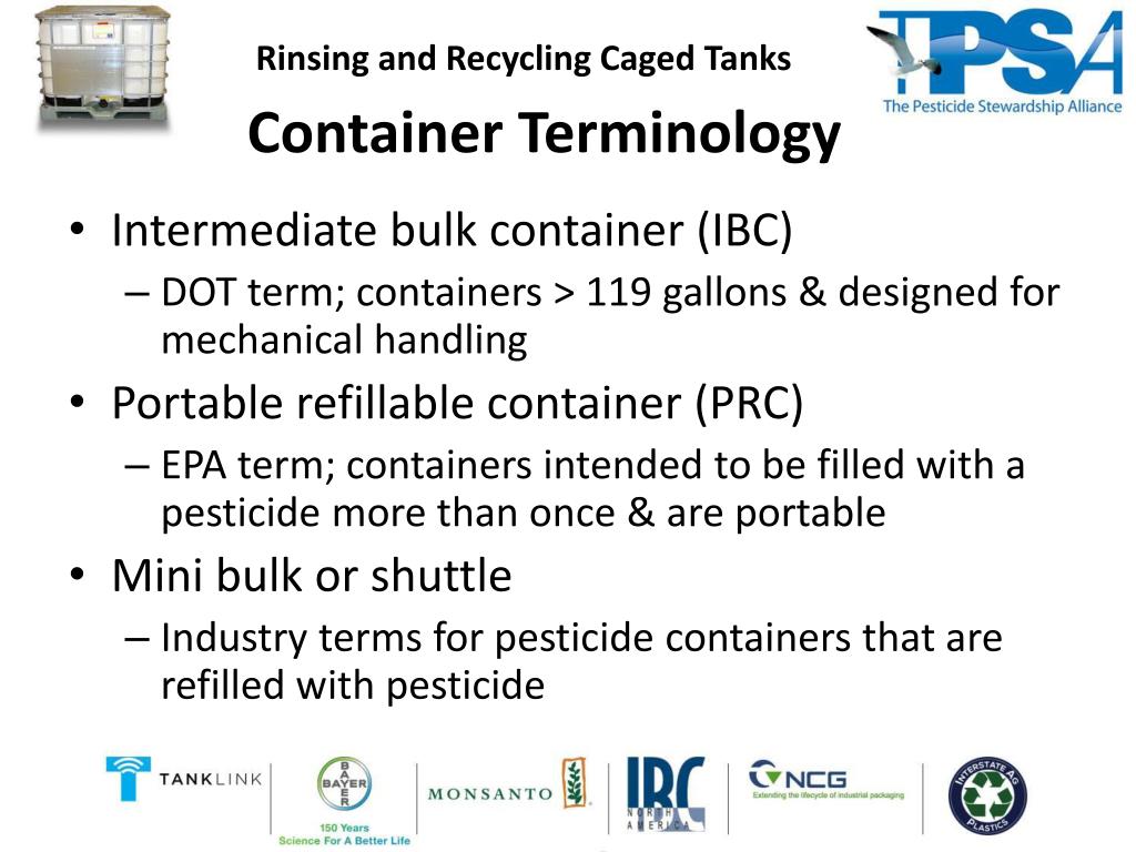 PPT - Caged Tanks for Pesticides: Terminology, EPA Regulations and ...